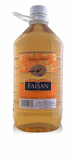 Vino Faisan Blanco Dulce 3 Lt. Pvc (Cód. 5400) – Bradvica